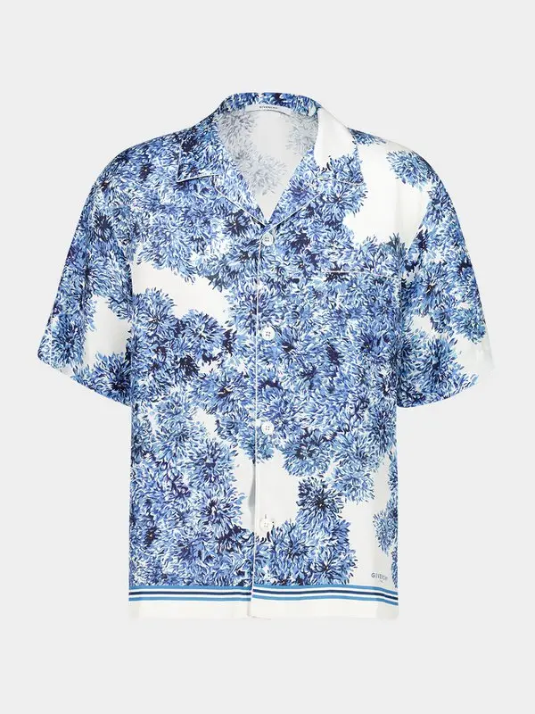 Givenchy Silk Shirt With Pompom Print - Blue