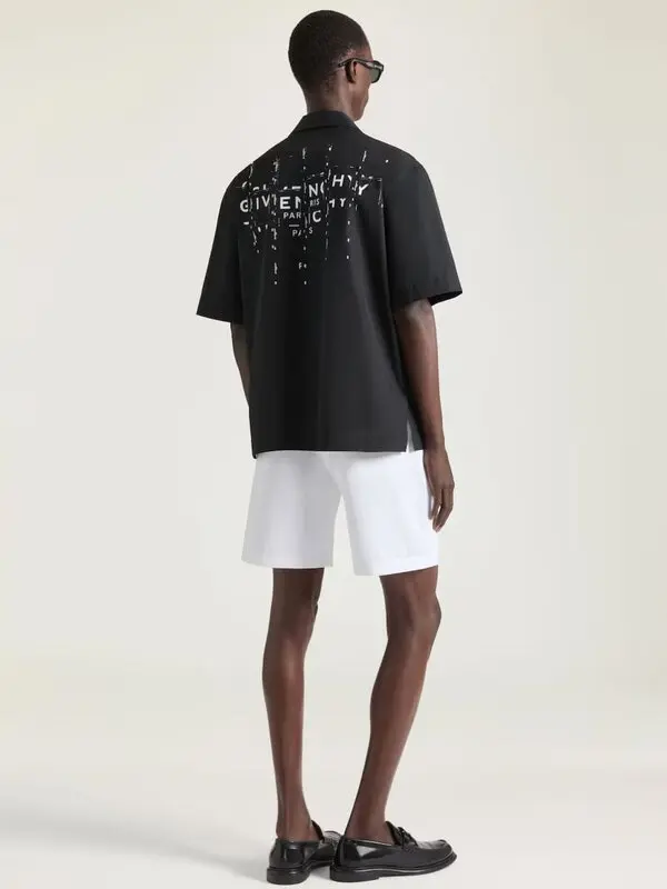Givenchy Poplin Shirt With Photographic Negative Print