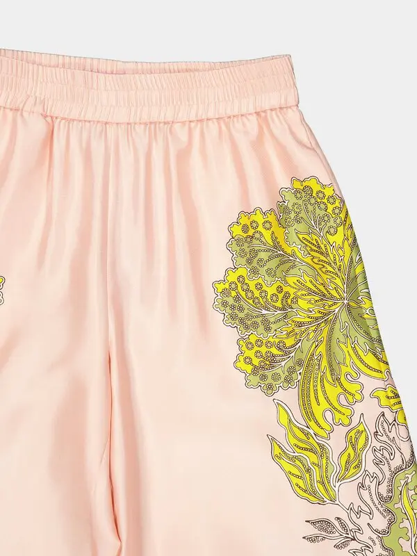La DoubleJ Swathe Placée Silk Twill Palazzo Pants - Multicolour