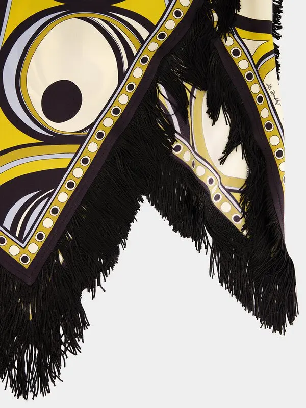 La DoubleJ Sanctuary Placée Gold Silk Twill Scarf Top