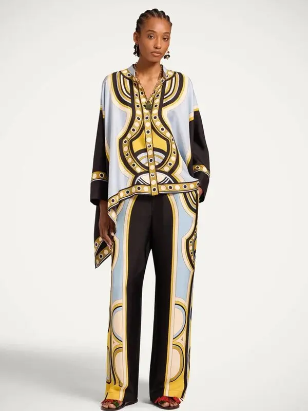 La DoubleJ Sanctuary Placée Silk Twill Foulard Shirt - Multicolour