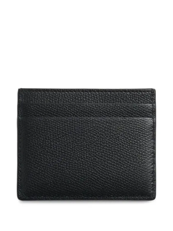 Valentino Garavani Vlogo Signature Leather Card Case - Black