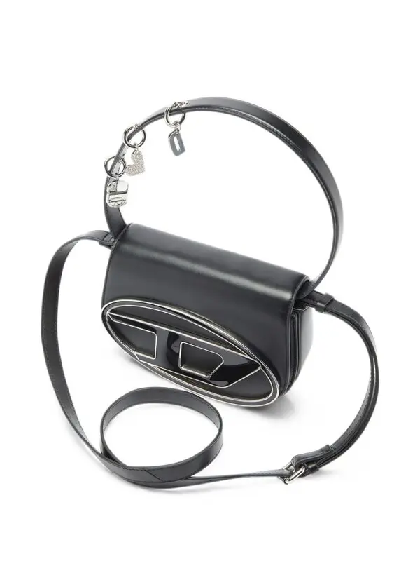 DIESEL® 1dr Leather Shoulder Bag - Black