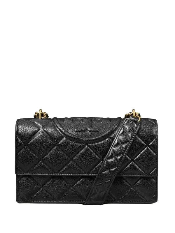 Tory Burch Fleming Small Leather Crossbody Bag - Black