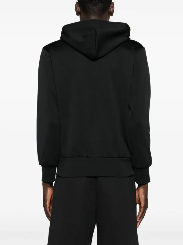 Play Comme Des Garcon Zip-up Cotton Hoodie With Heart Motif