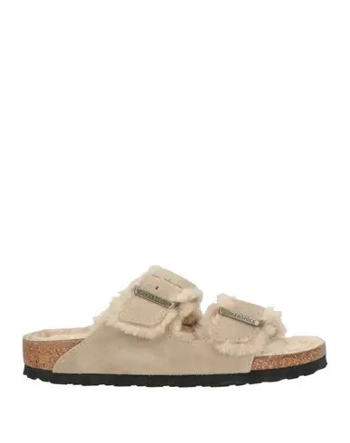 BIRKENSTOCK Suede And Shearling Lined Sandals - Beige