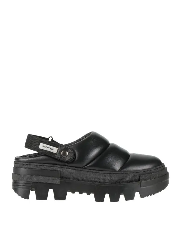 Premiata Leather Mules With Shearling Lining