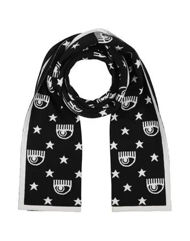 CHIARA FERRAGNI Scarf Acrylic, Wool - Black