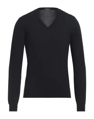 ZANONE Midnight Virgin Wool And Polyamide V-neck Sweater - Blue