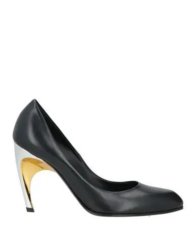 Alexander McQueen Leather Sculptural Heel Pumps - Black