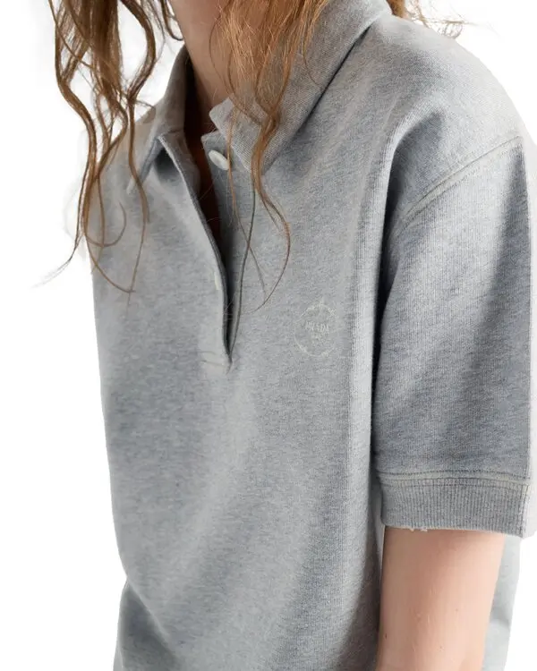 Prada Cotton Fleece Polo Shirt