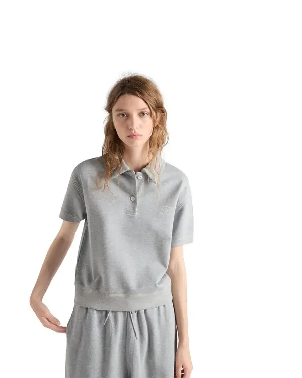 Prada Cotton Fleece Polo Shirt
