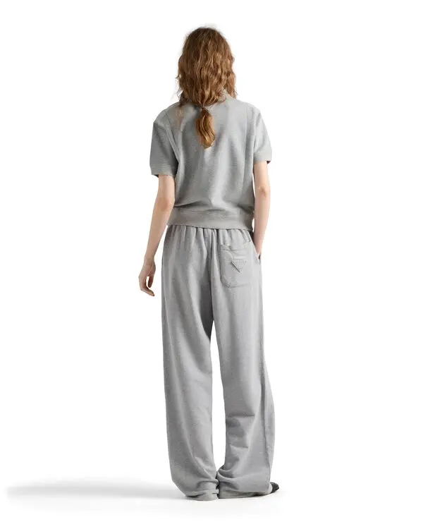 Prada Cotton Fleece Polo Shirt