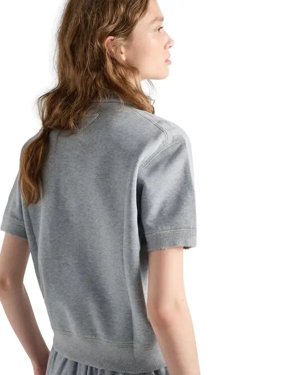 Prada Cotton Fleece Polo Shirt