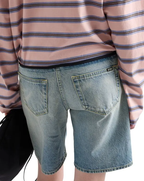 Prada Washed Denim Bermudas