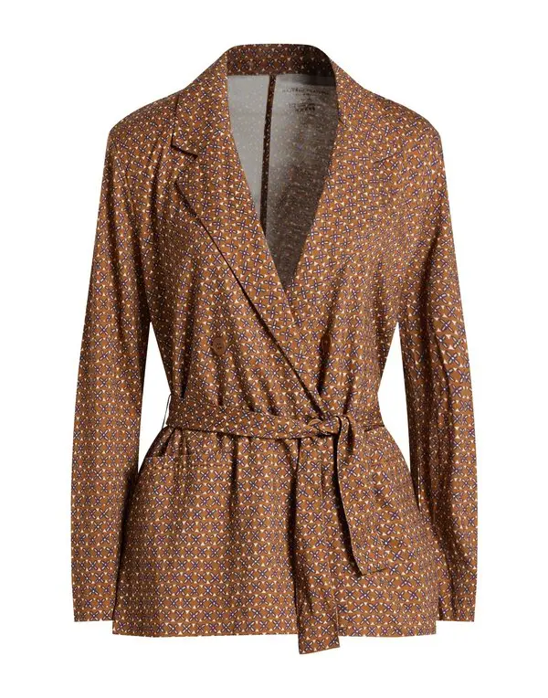 Majestic Filatures Single-breasted Floral Print Belted Blazer