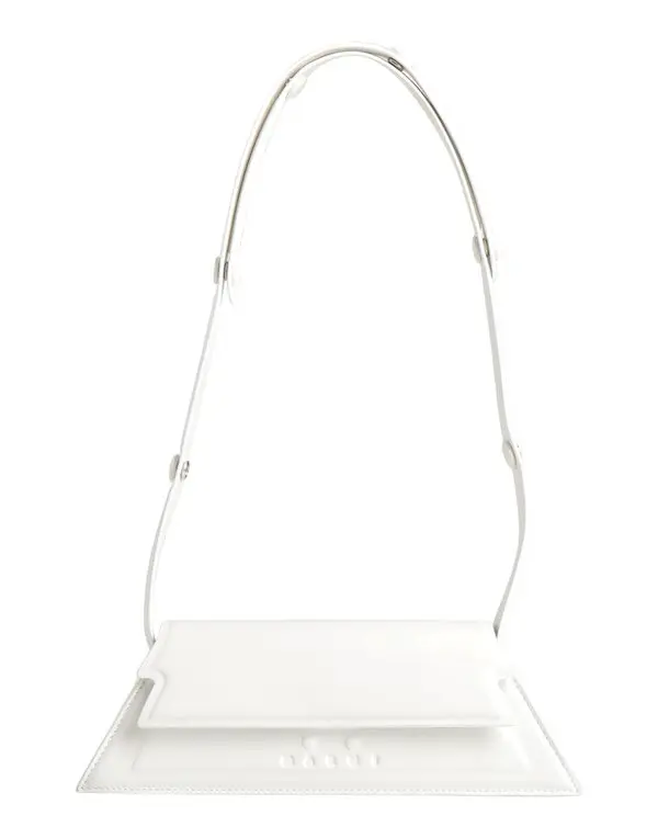 Marni Leather Shoulder Bag - White
