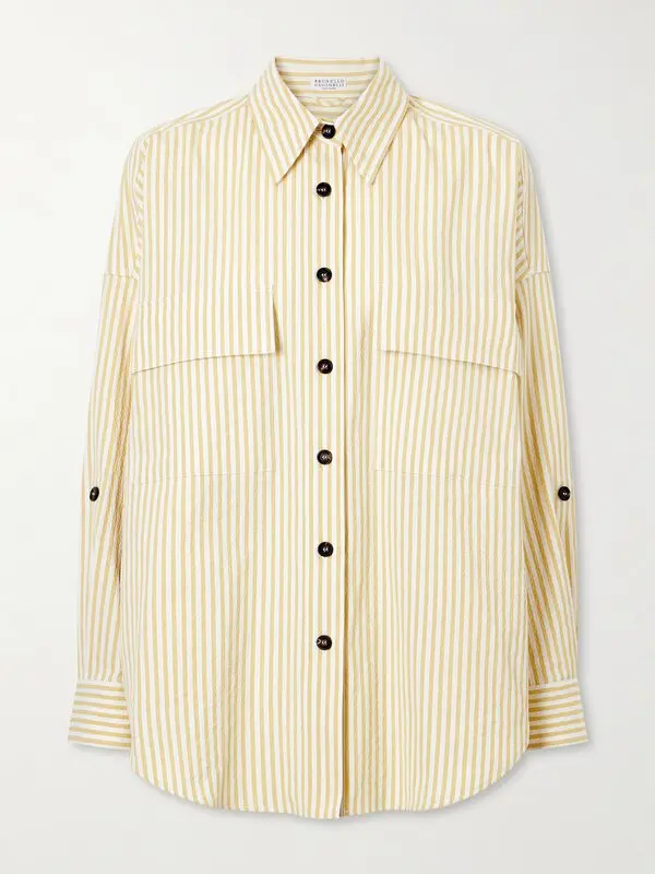 Brunello Cucinelli Striped Cotton-blend Shirt
