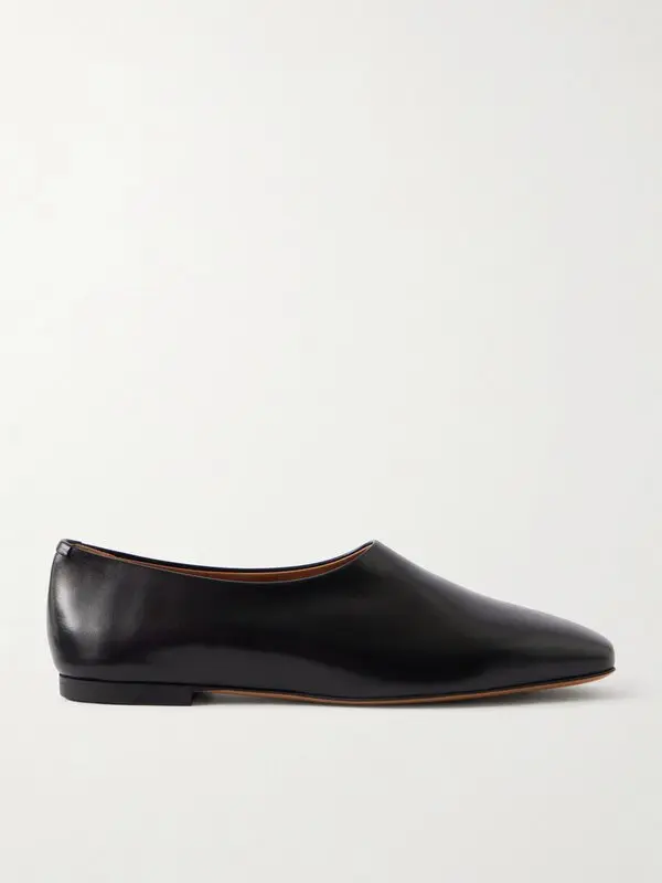 JIL SANDER Ballerina Prince Leather Flats - Black