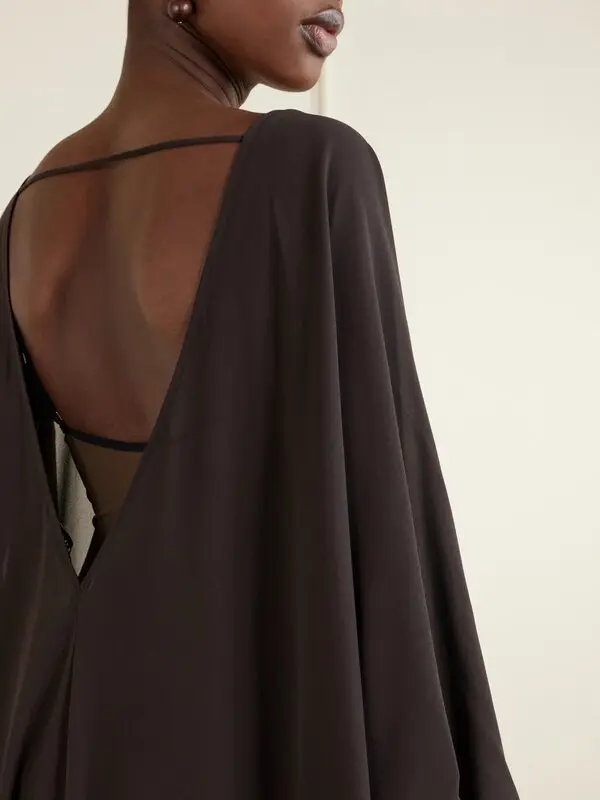 Staud Nour Open-back Chiffon Cover-up Dress