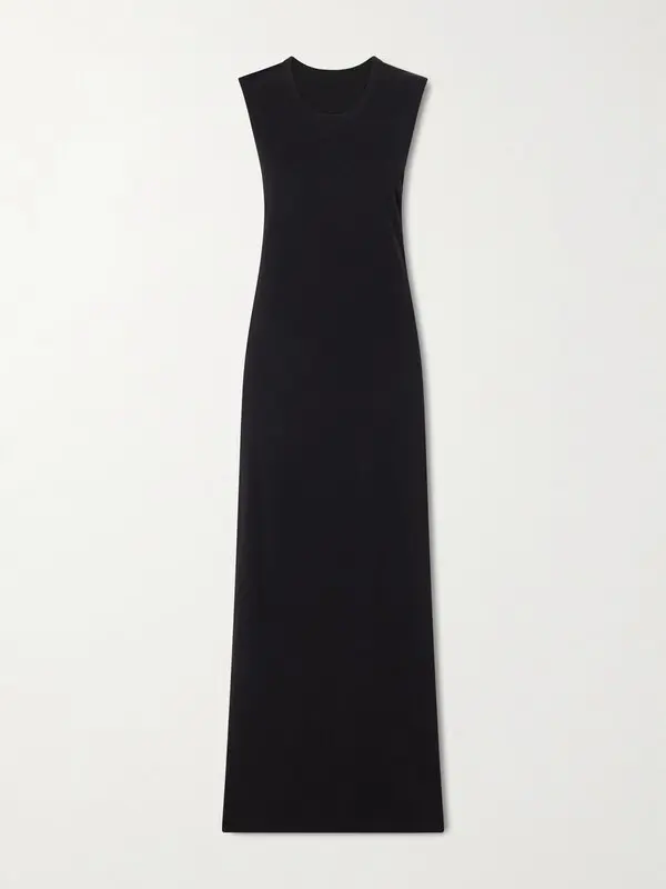 THE ROW Oiva Silk Maxi Dress - Black