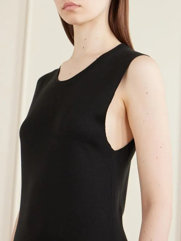 THE ROW Oiva Silk Maxi Dress - Black
