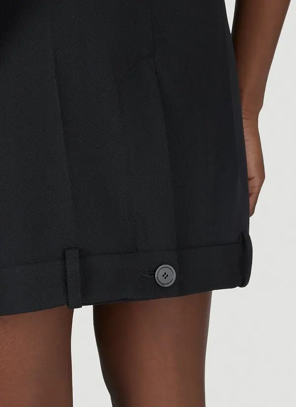 Balenciaga Deconstructed Wool Mini Skirt
