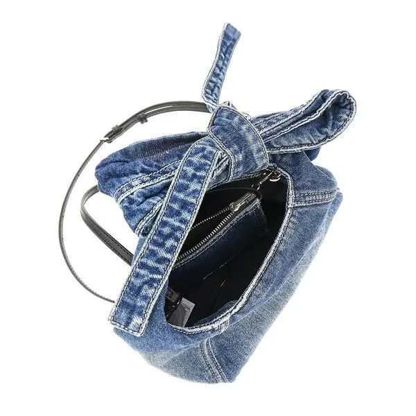 Marc Jacobs Denim The Sack Bag Handbag With Bow Detail