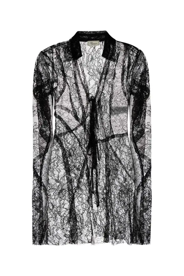 Blumarine Lace Shirt - Black
