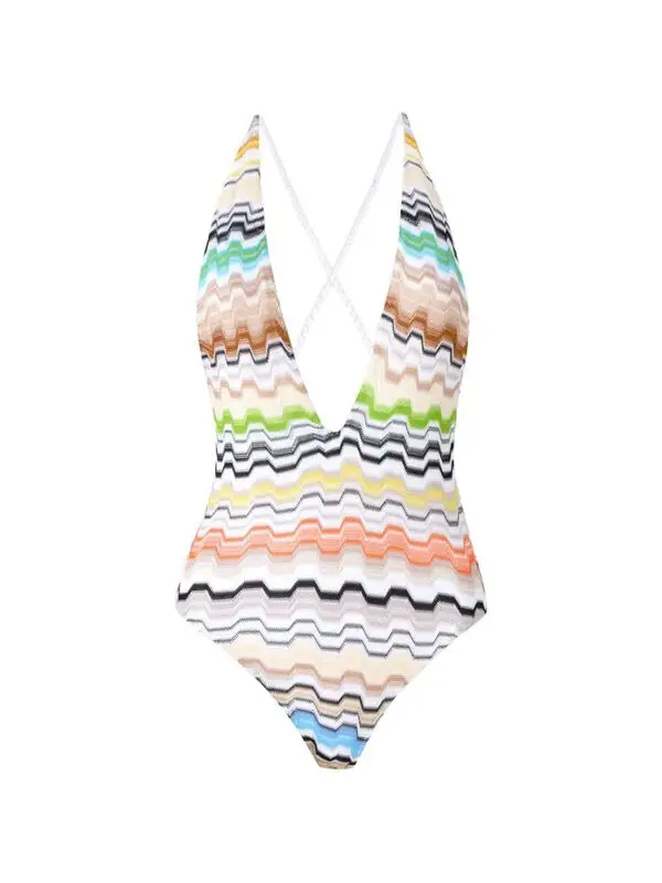 Missoni Chevron-pattern One-piece Swimsuit - Multicolor
