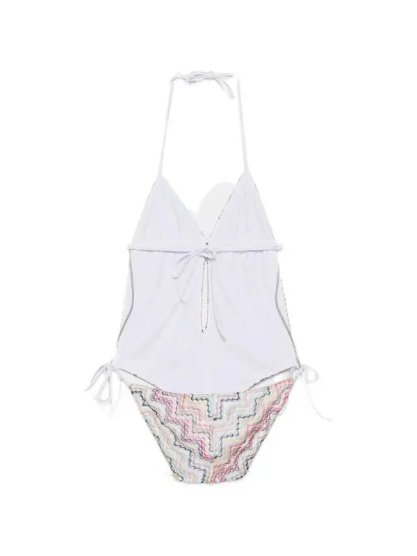 Missoni Halterneck Zigzag Knit One-piece Swimsuit - Multicolor