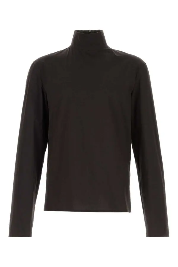 Gucci Dark Stretch Poplin Shirt - Brown