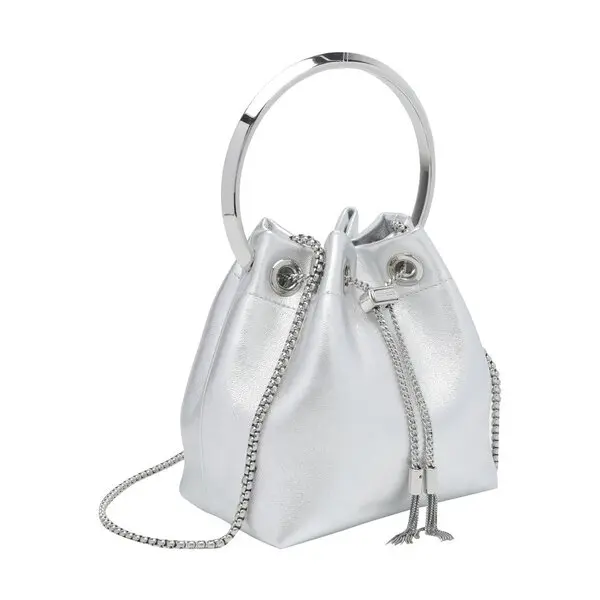 JIMMY CHOO Bon Bon Bucket Bag - Silver