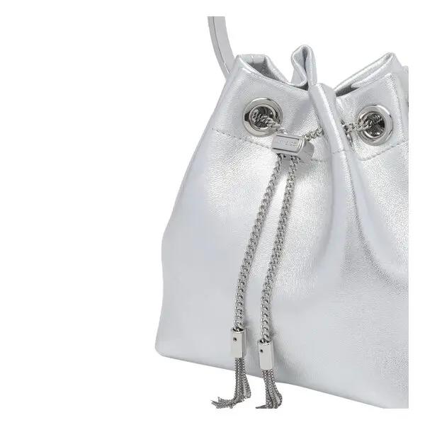 JIMMY CHOO Bon Bon Bucket Bag - Silver