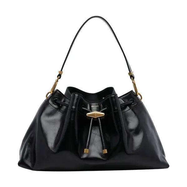 JIMMY CHOO Cinch Medium Bucket Bag - Black