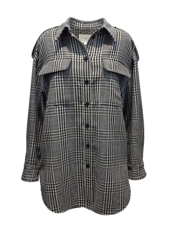 Stella McCartney Plaid Wool Shirt - Gray