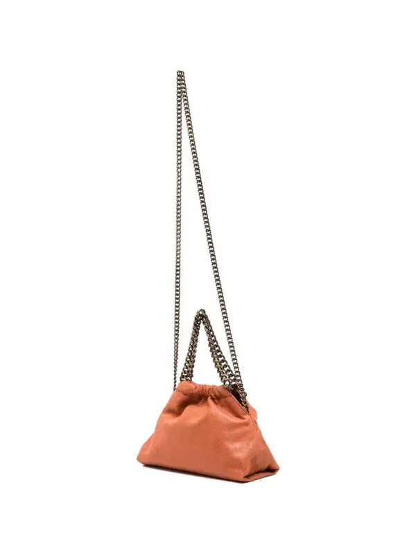 Stella McCartney Falabella Mini Drawstring Bag With Vintage Gold Chain - Brown
