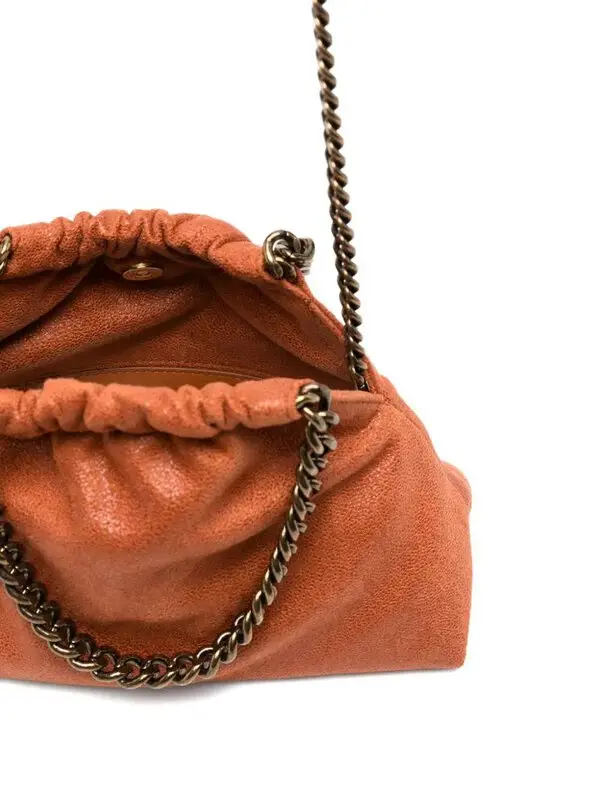Stella McCartney Falabella Mini Drawstring Bag With Vintage Gold Chain - Brown