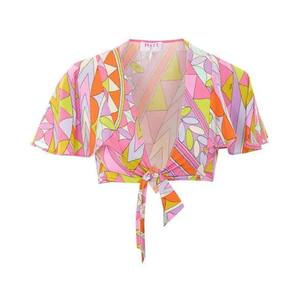 Emilio Pucci Printed Knot Top - Multicolor