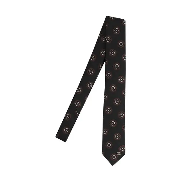 Valentino Garavani Silk Neck Tie - Black