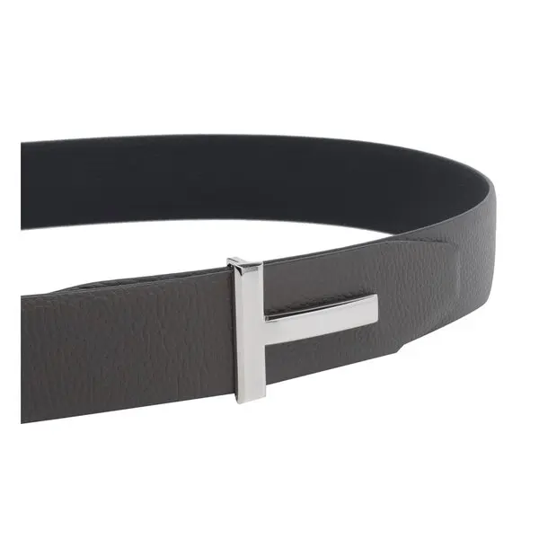 TOM FORD Reversible T Line Belt - Gray