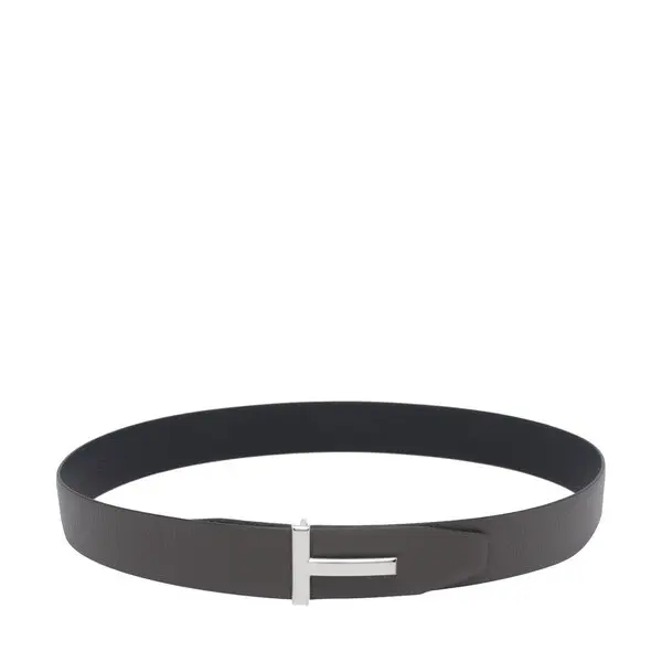 TOM FORD Reversible T Line Belt - Gray