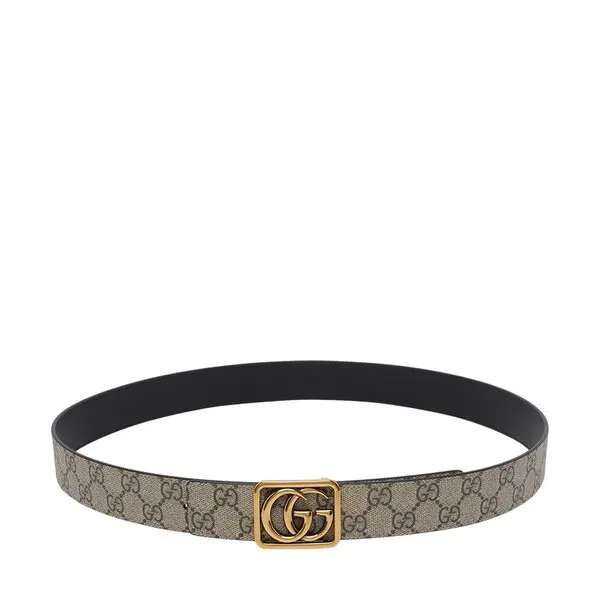 Gucci Reversible Gg Marmont Belt - Cream