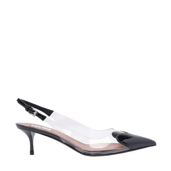 Alaïa Patent Leather Le Coeur Slingback Pumps - Black