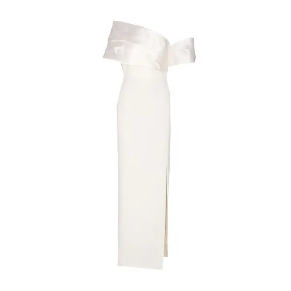 Solace London Alexis Maxi Dress With Bow Detail - White