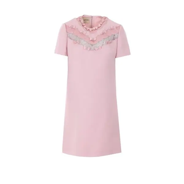 Valentino Garavani Embellished Short-sleeve Mini Dress - Pink