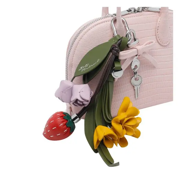 SELF-PORTRAIT Embossed Leather Mini Bag With Crocodile Effect - Pink