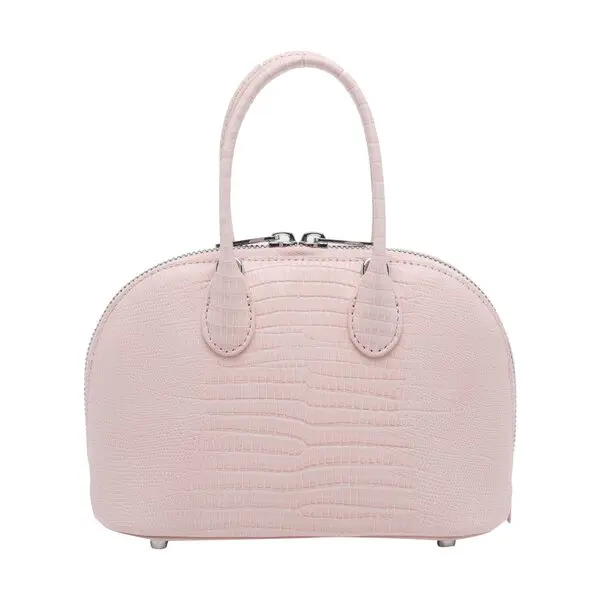 SELF-PORTRAIT Embossed Leather Mini Bag With Crocodile Effect - Pink