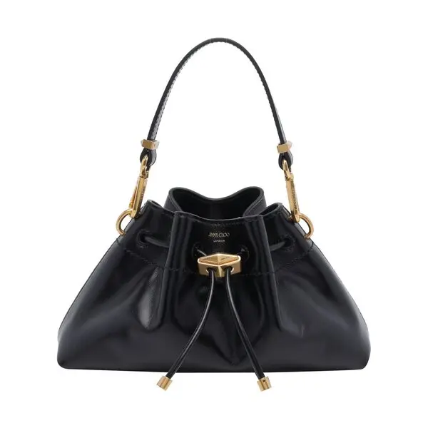 JIMMY CHOO Small Cinch Shoulder Bag - Black