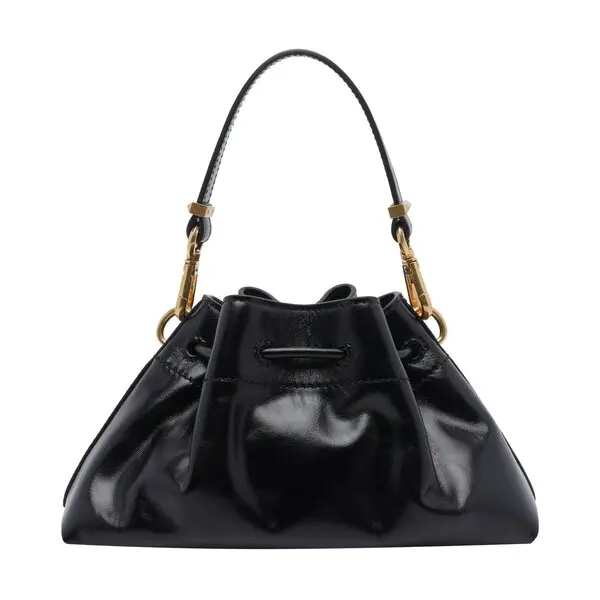 JIMMY CHOO Small Cinch Shoulder Bag - Black